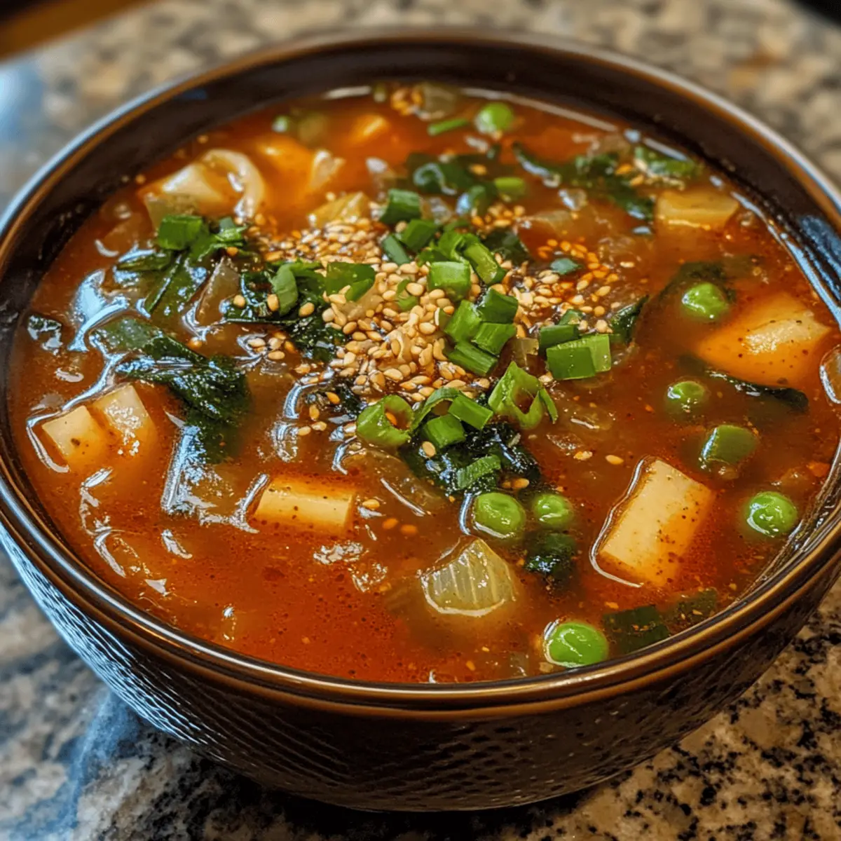 Easy Korean Gochujang Soup (Vegetarian): Umami-Rich Comforting